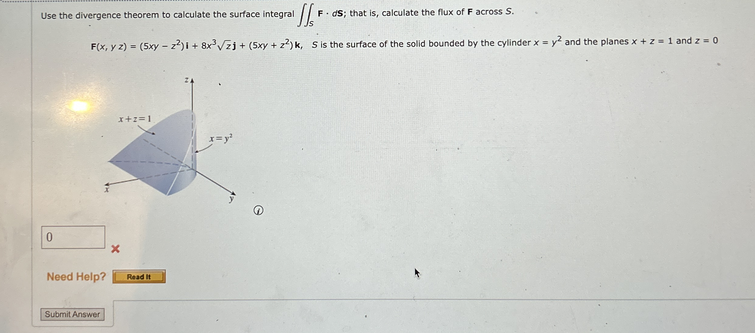 Solved Use the divergence theorem to calculate the surface | Chegg.com