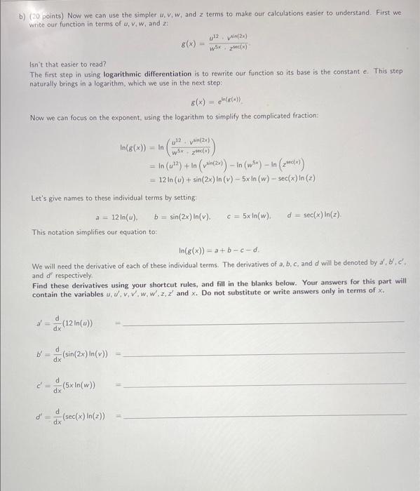 Solved roblem 1: Guided Derivative Calculation (38 points) | Chegg.com