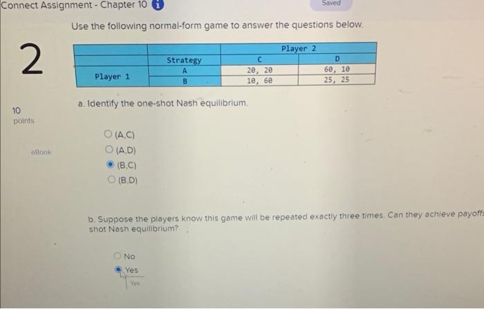 Use the following normal-form game to answer the | Chegg.com