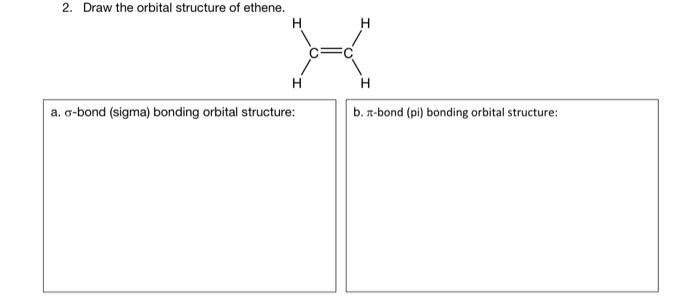 Solved 2. Draw the orbital structure of ethene. | Chegg.com
