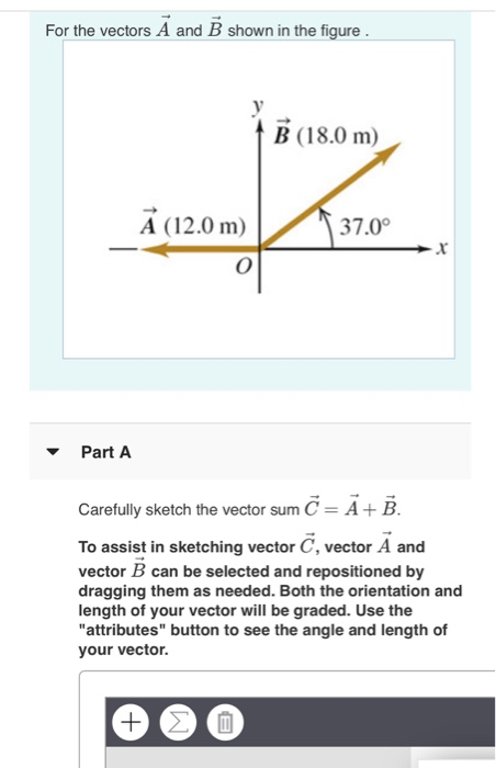 Solved For the vectors A and B shown in the figure. B (18.0 | Chegg.com