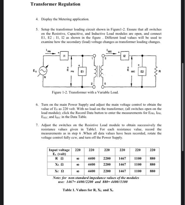 Solved Transformer Regulation EXERCISE OBJECTIVE When you | Chegg.com