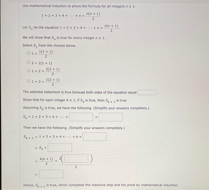 Solved Use mathematical induction to prove the formula for | Chegg.com