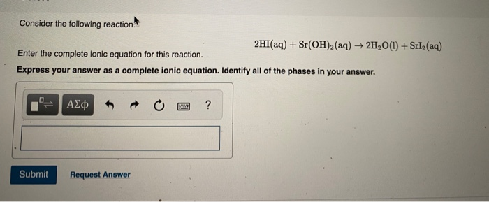 Solved Consider the following reaction. 2HI(aq) + | Chegg.com