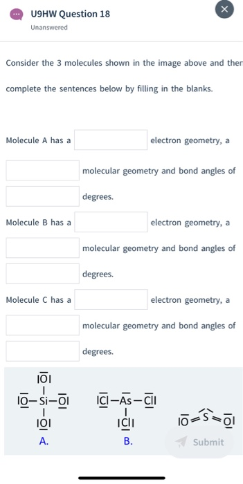 Solved Open Question 18-20: Geometry from Lewis Structures | Chegg.com