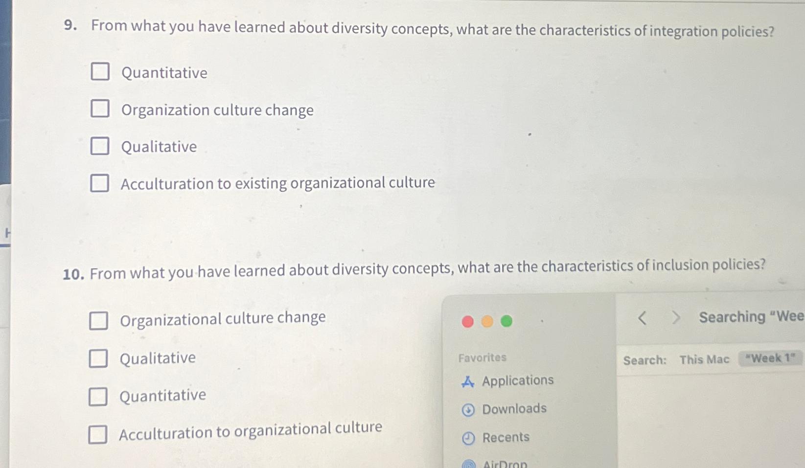 Solved From what you have learned about diversity concepts, | Chegg.com