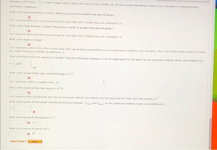 Solved Consider a 145 ft long in type M copper tubing (Due | Chegg.com