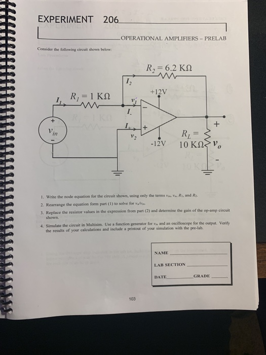 Solved i need the multisim part which is 4. inhave to be | Chegg.com