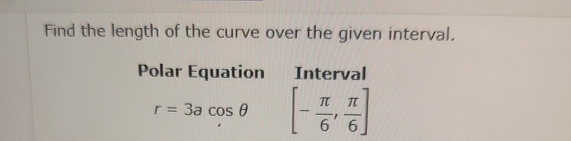 Find the length of the curve over the given interval. | Chegg.com