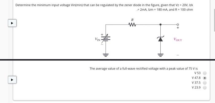 Solved Determine The Minimum Input Voltage Vinmin That Can 