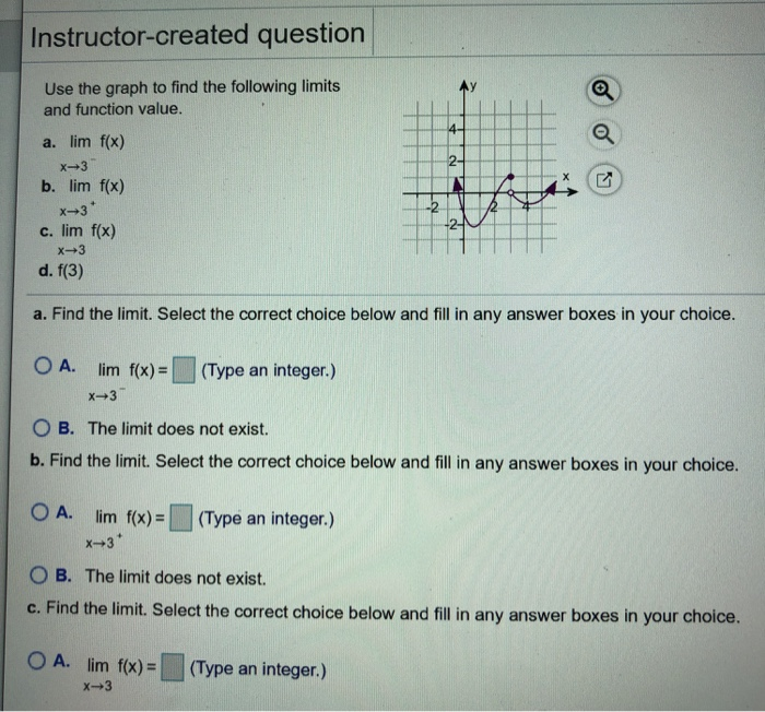 Solved Instructor Created Question Use The Graph To Find The 5992