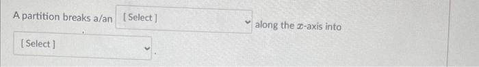 [Solved]: A partition breaks a/an along the x-axis into