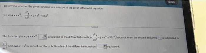 Solved Determine whether the given function is a solution to | Chegg.com