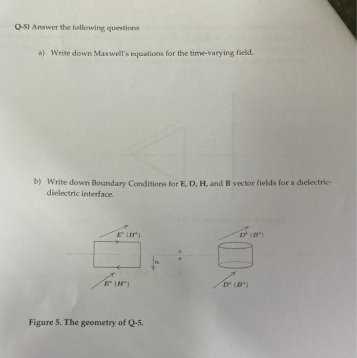 Solved Q-5) Answer the following questions a) Write down | Chegg.com