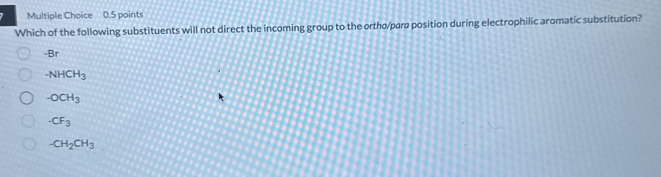 Multiple Choice 0.5 ﻿pointsWhich of the following | Chegg.com