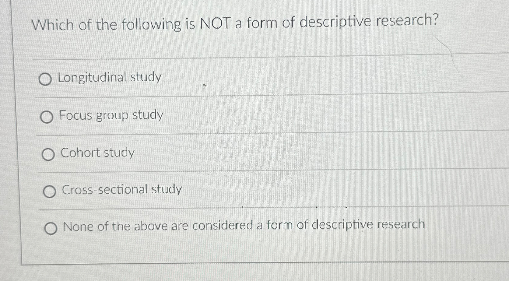 Solved Which of the following is NOT a form of descriptive | Chegg.com
