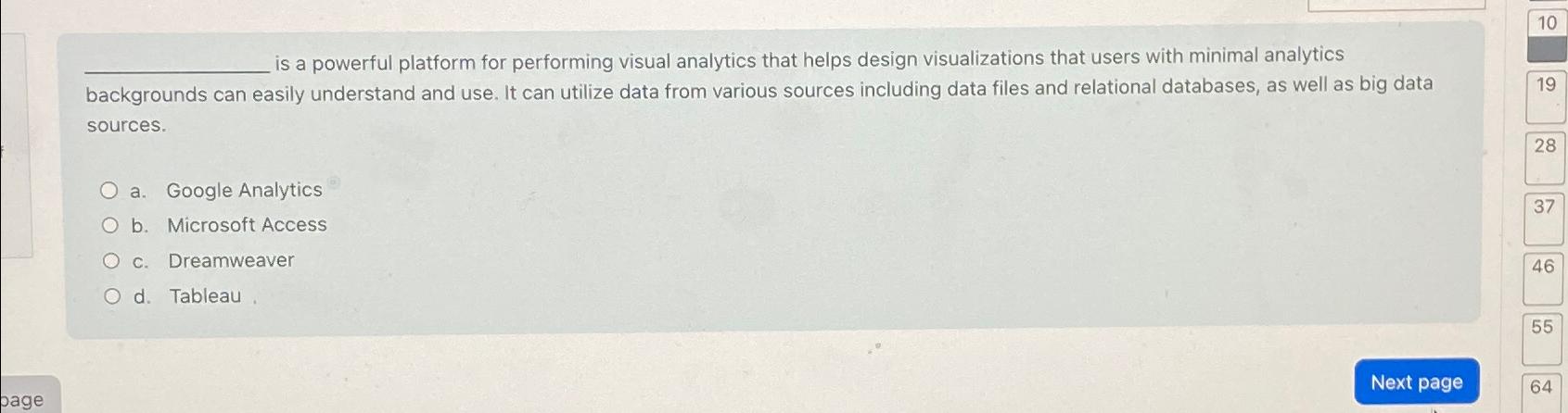 Solved is a powerful platform for performing visual | Chegg.com