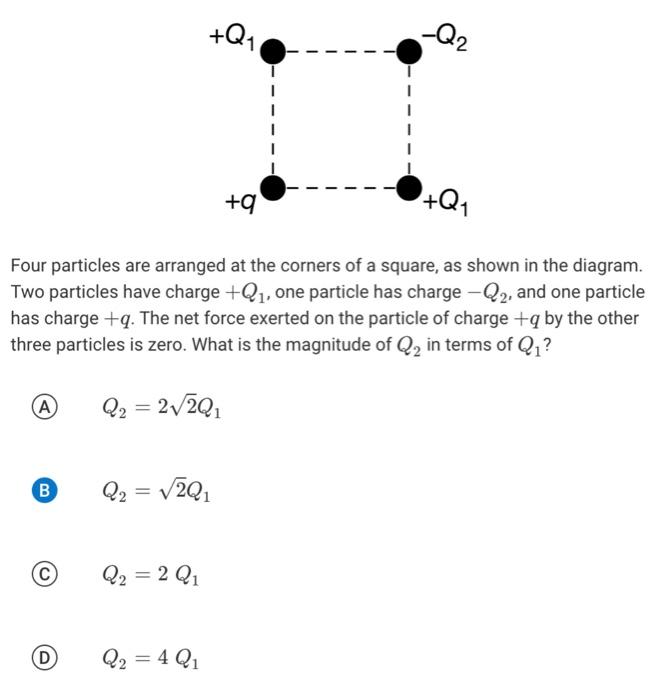 Solved Four particles are arranged at the corners of a | Chegg.com