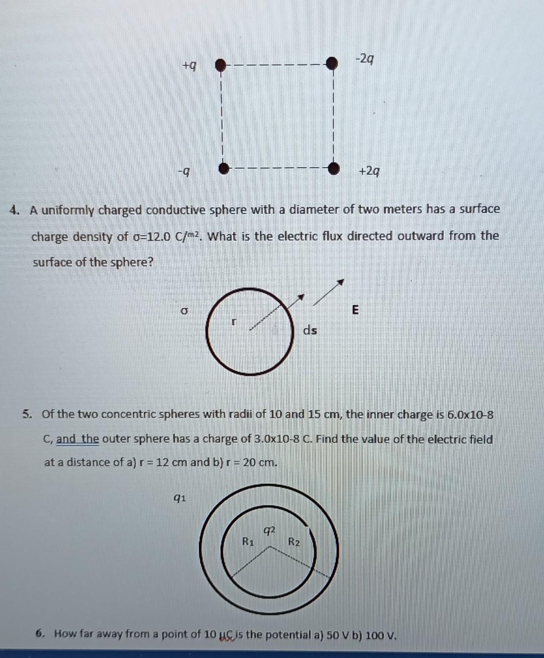 Solved 1. Electric charges of q1=+1μC,q2=−2μC,q3=−1μC, and | Chegg.com