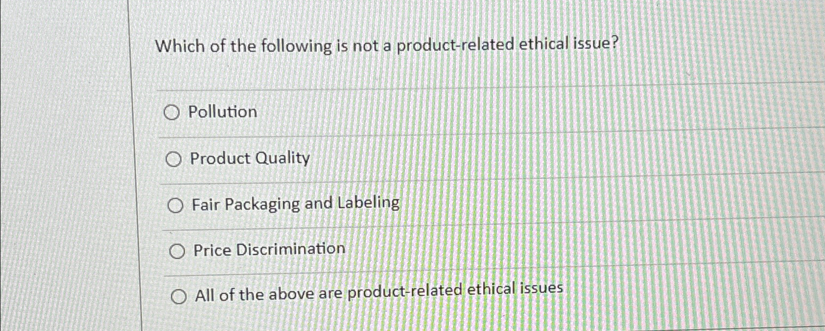 Solved Which of the following is not a product-related | Chegg.com