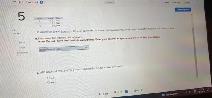 Solved Problem 12-13 (Algo) Internal rate of return [LO12-4] | Chegg.com