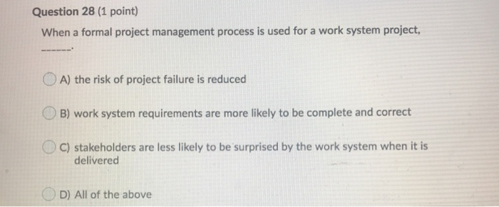 Solved Question 17 (1 point) Work system users use | Chegg.com