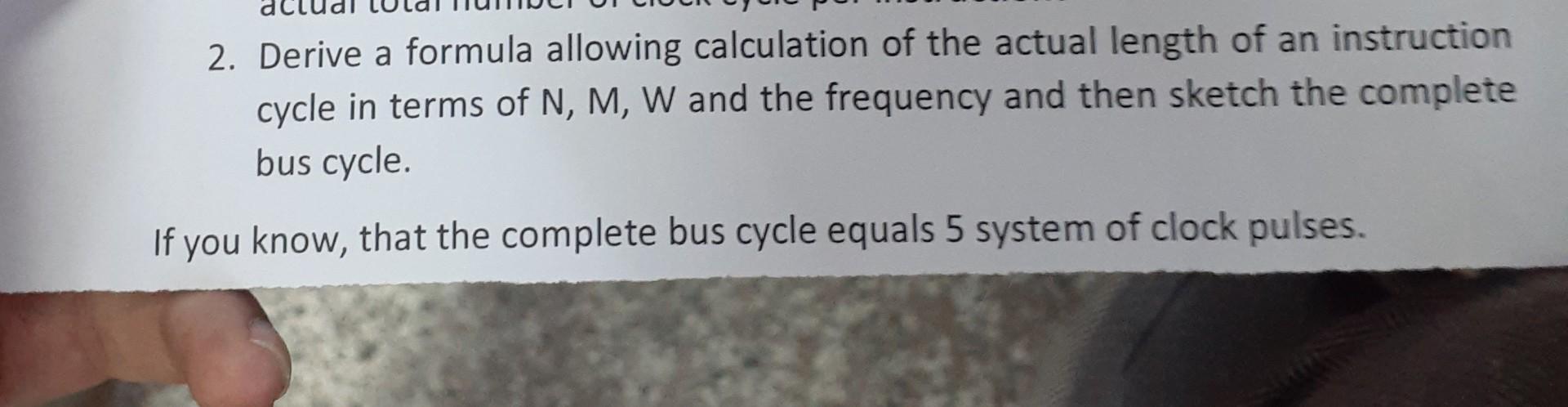 Solved 2. Derive a formula allowing calculation of the | Chegg.com