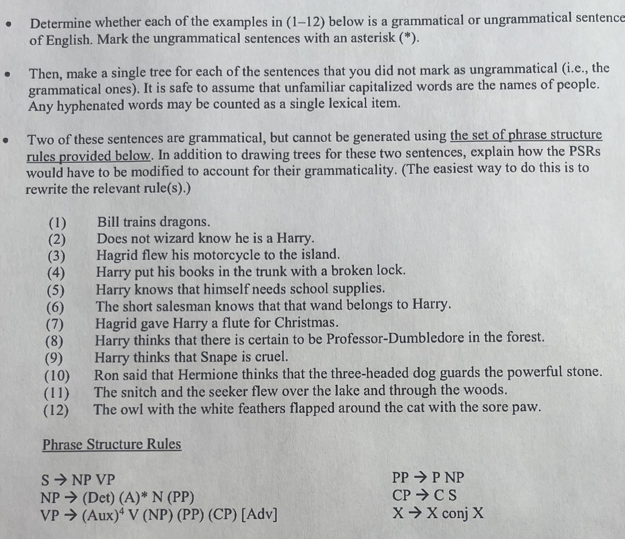 Determine whether each of the examples in (1-12) | Chegg.com