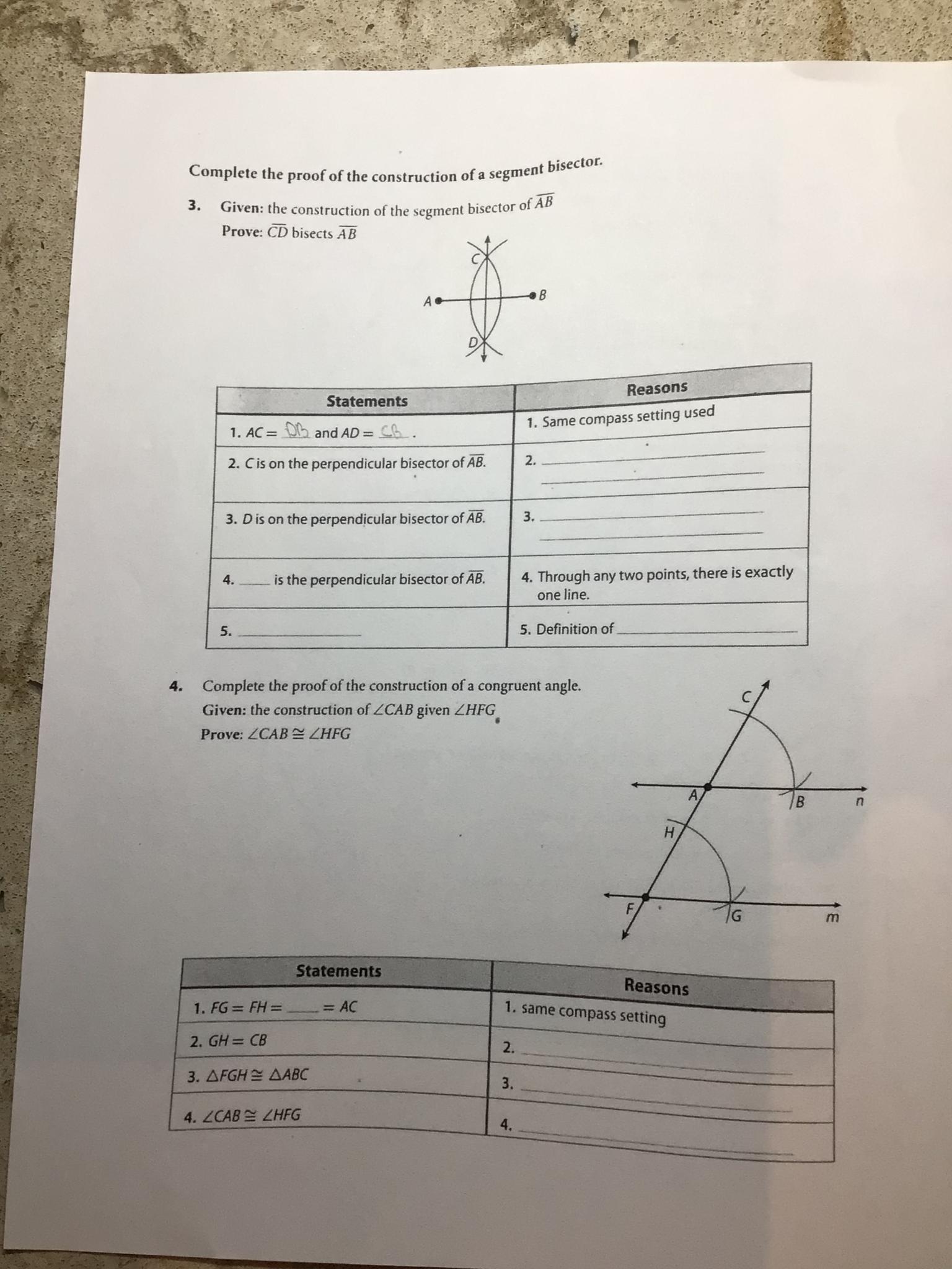 Solved Complete the proof of the construction of a segment | Chegg.com