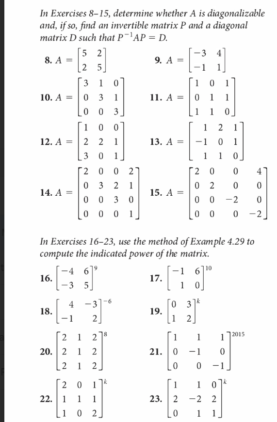 Solved In Exercises 8-15, determine whether A is | Chegg.com Solved In Exercises 8-15, determine whether A is | Chegg.com