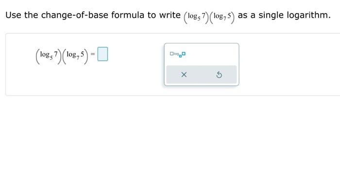 Solved Use the change-of-base formula to write | Chegg.com