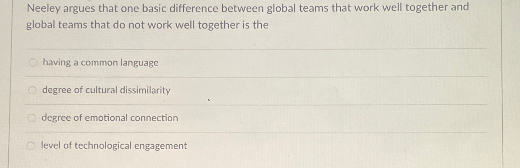 Solved Neeley argues that one basic difference between | Chegg.com