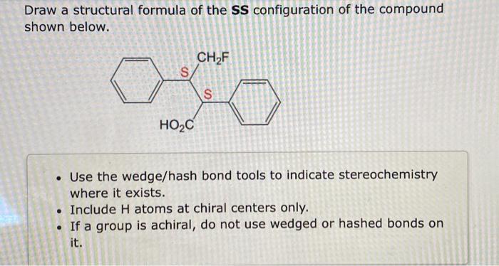 Solved Draw a structural formula of the SS configuration of | Chegg.com