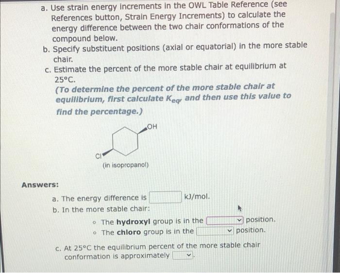 Solved a. Use strain energy increments in the OWL Table | Chegg.com