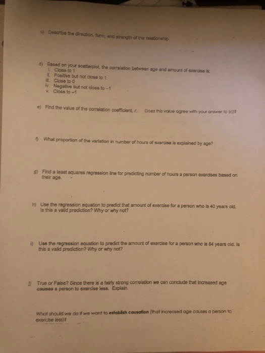 Solved STAT 1350: Elementary Statistics Correlation and | Chegg.com