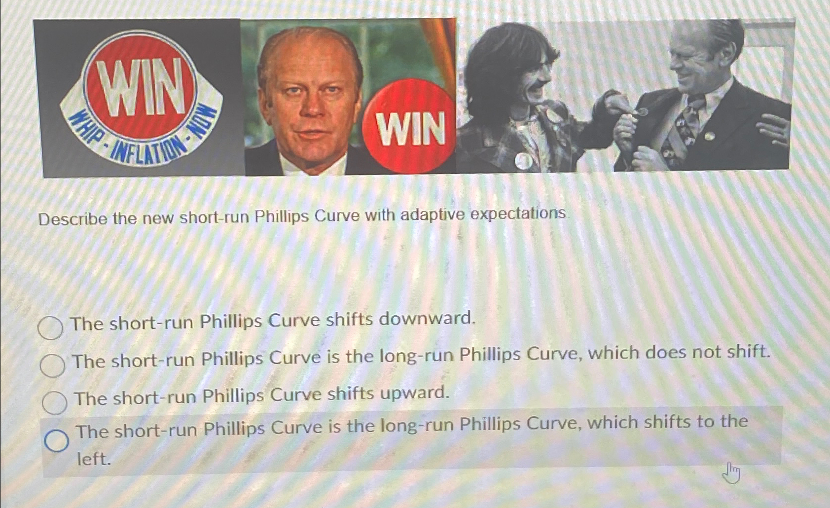 Solved Describe the new short-run Phillips Curve with | Chegg.com