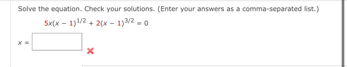 Solved Solve the equation. Check your solutions. (Enter your | Chegg.com