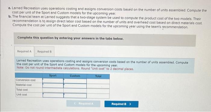 Solved Problem 6-71 (Algo) Operations Costing and Two-Stage | Chegg.com