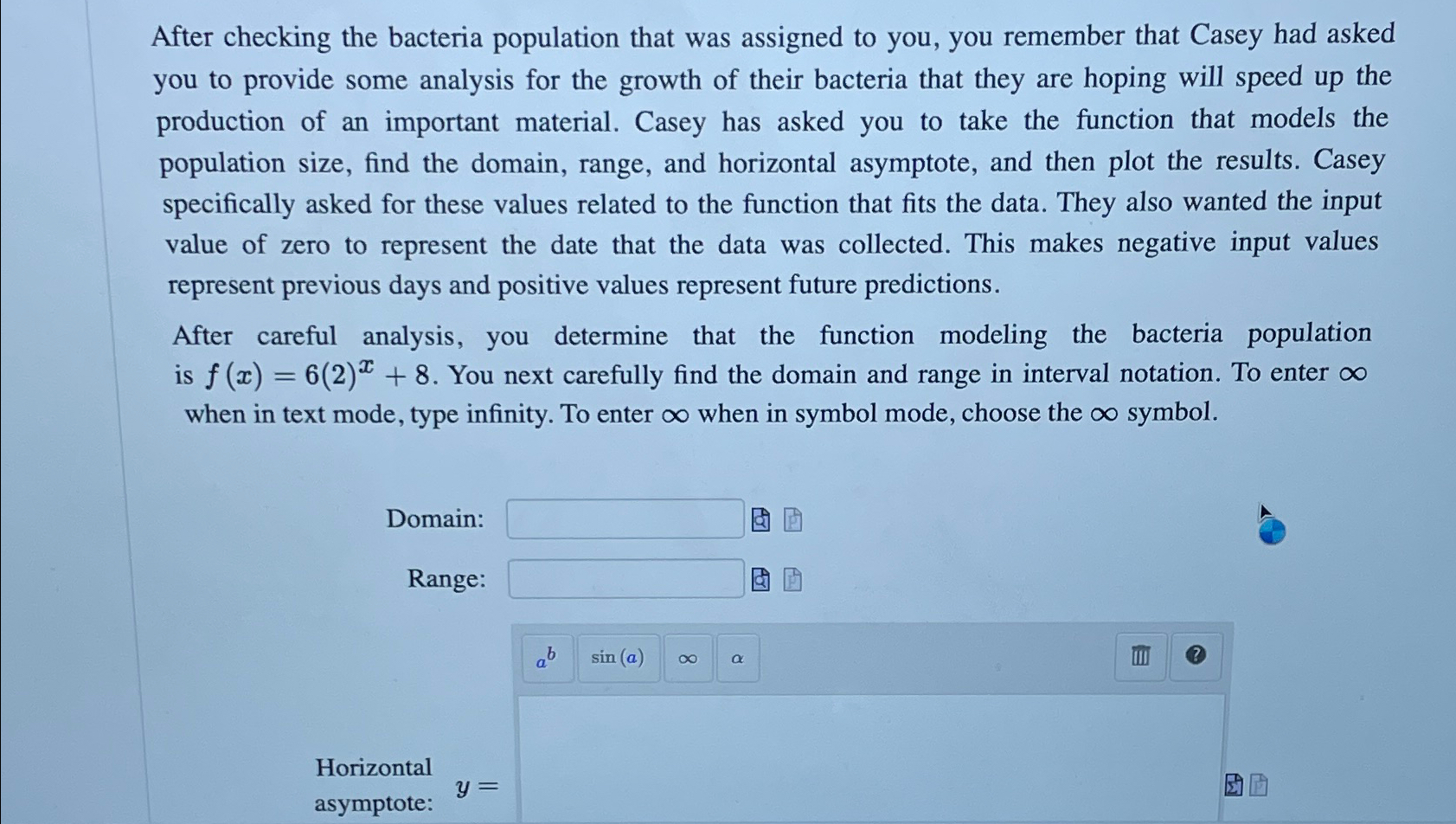Solved After checking the bacteria population that was | Chegg.com