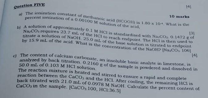 Solved b) Identify three important apparatus for measuring | Chegg.com