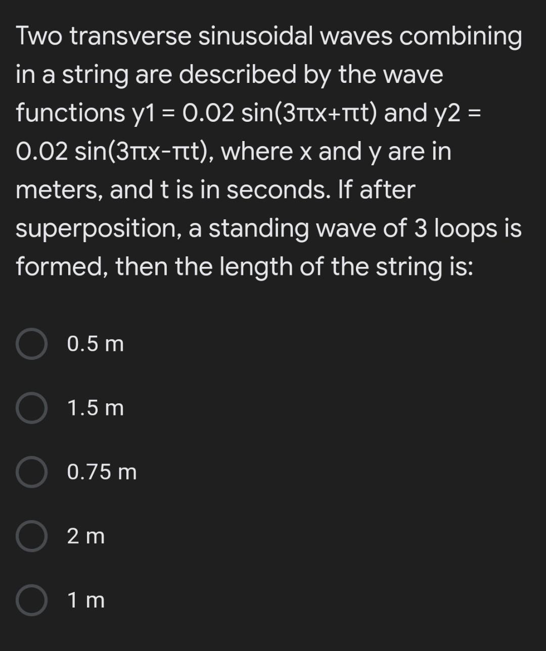Solved Two transverse sinusoidal waves combining in a string | Chegg.com