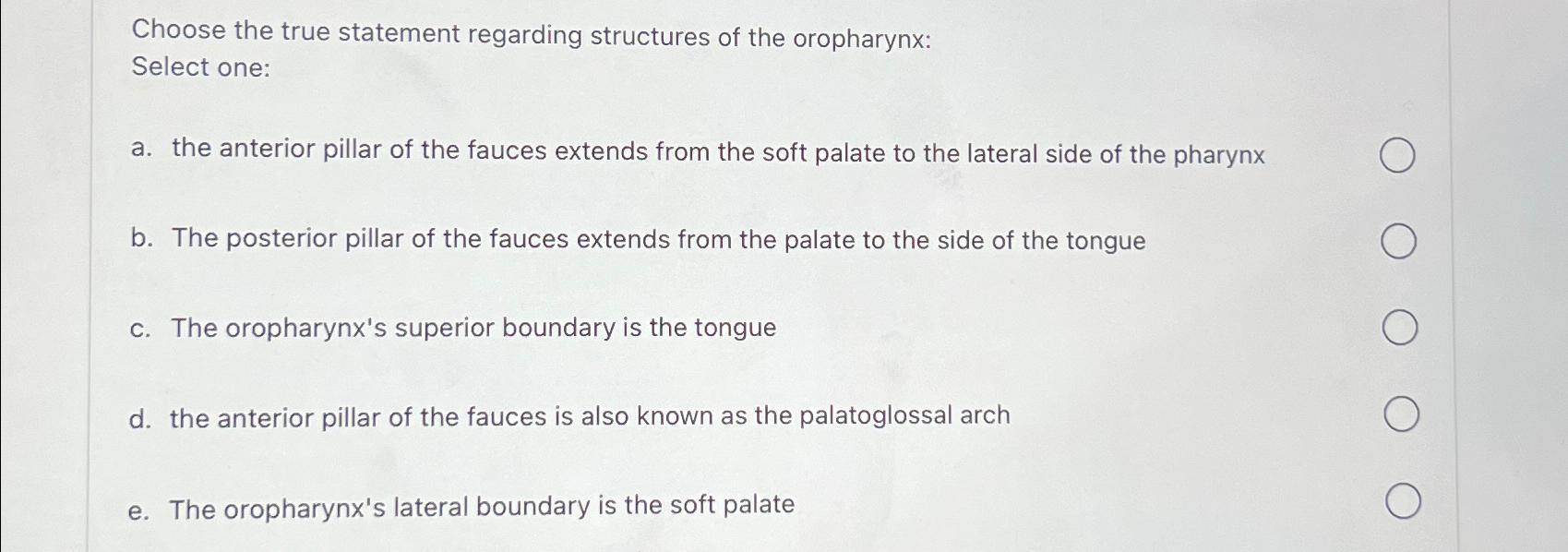 Solved Choose the true statement regarding structures of the | Chegg.com
