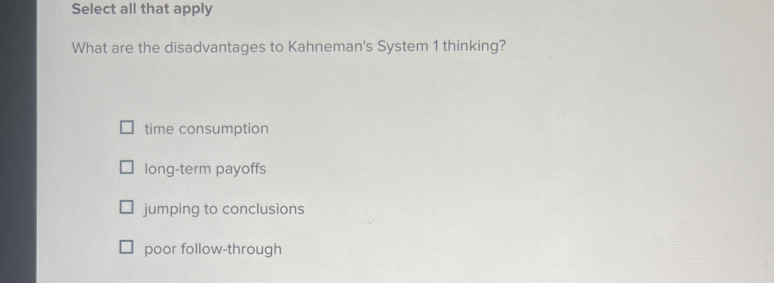 Solved Select all that applyWhat are the disadvantages to | Chegg.com