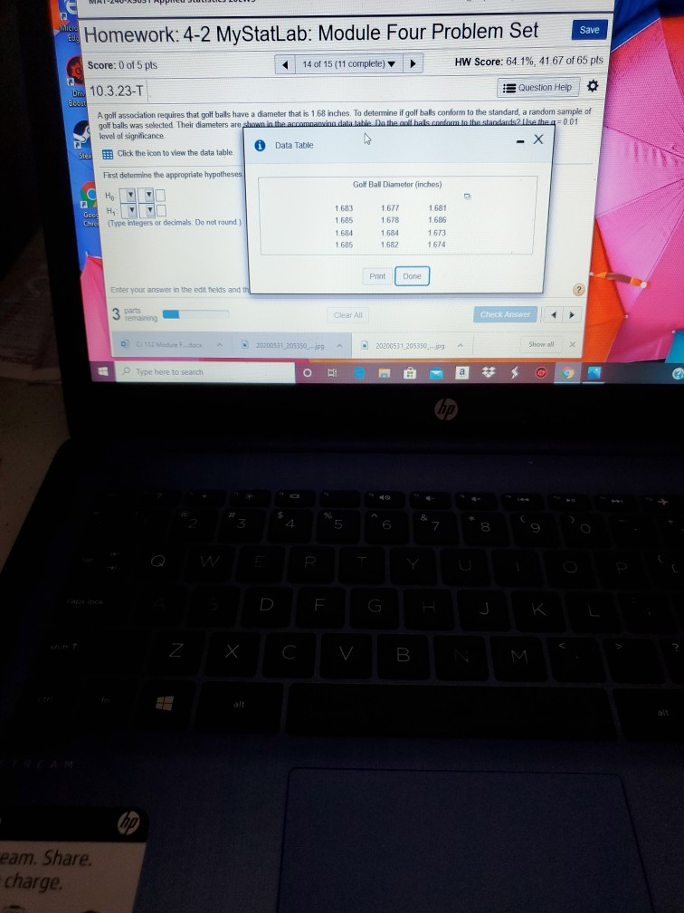Solved Homework: 4-2 MyStatLab: Module Four Problem Set Do | Chegg.com
