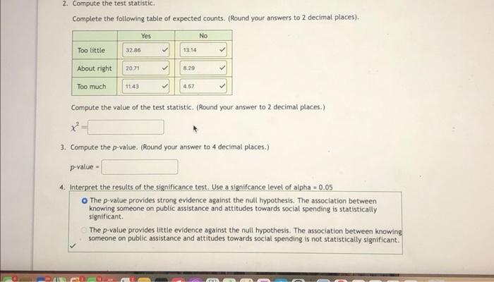 Solved Complete the following table of expected counts. | Chegg.com