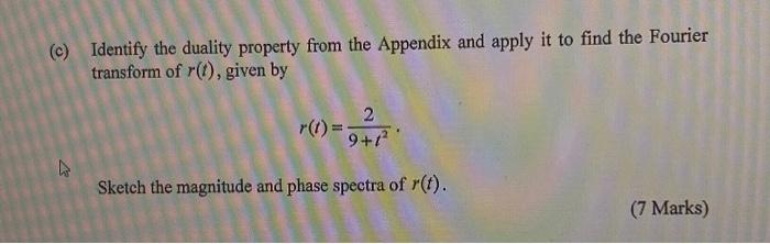 Solved Identify the duality property from the Appendix and | Chegg.com