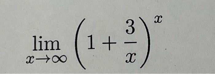 Solved limx→∞(1+x3)x | Chegg.com