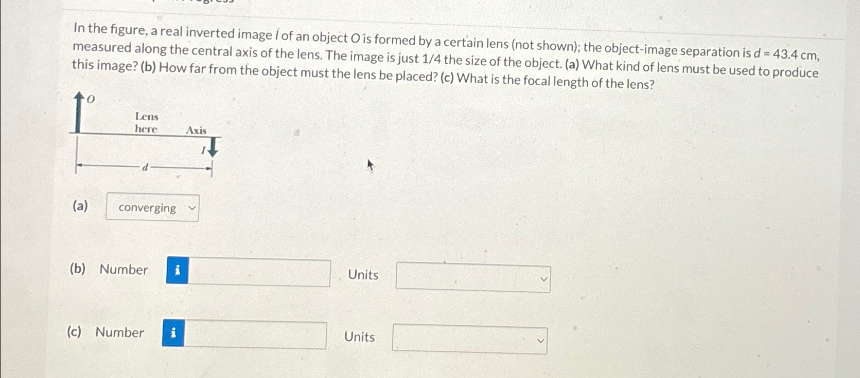 Solved In the figure, a real inverted image l ﻿of an object | Chegg.com