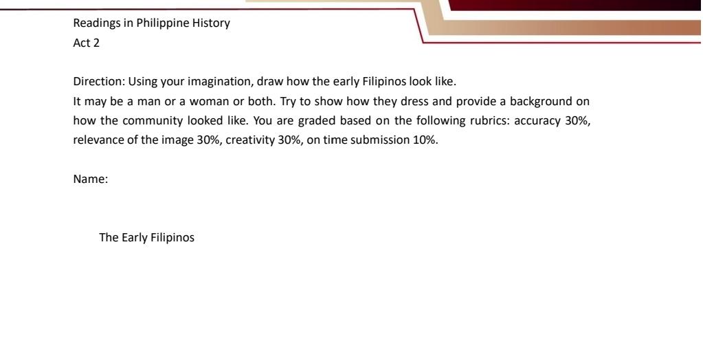 Solved Readings in Philippine HistoryAct 2Direction: Using | Chegg.com