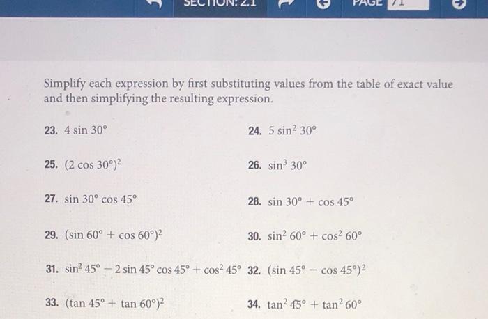 Solved 1 Simplify each expression by first substituting | Chegg.com